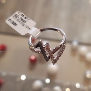 Jewelry | Zig Zag Pav Cz 925 Ring Size 7 | Poshmark